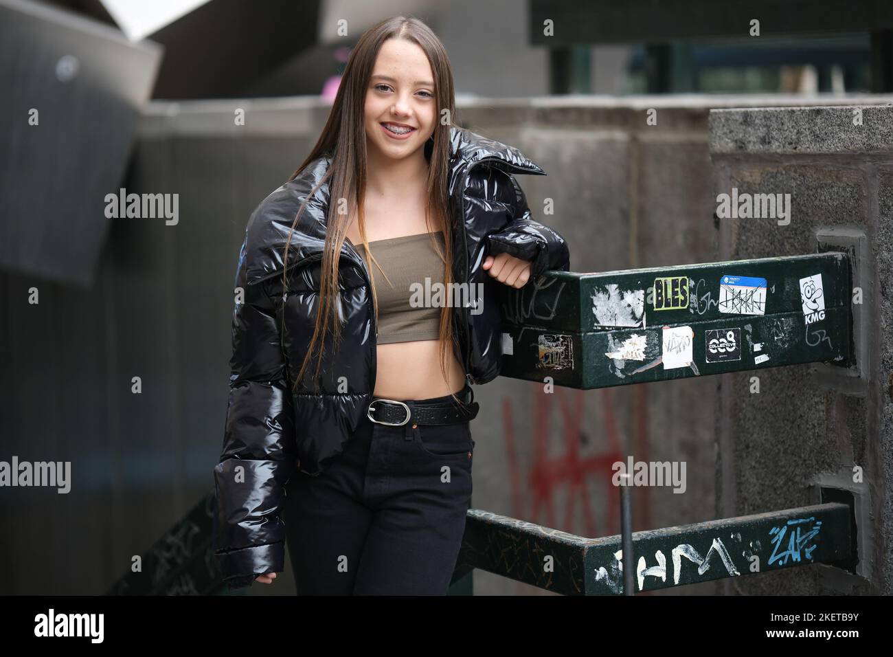 Actress Carla Quilez poses during a portrait session in Plaza de los ...