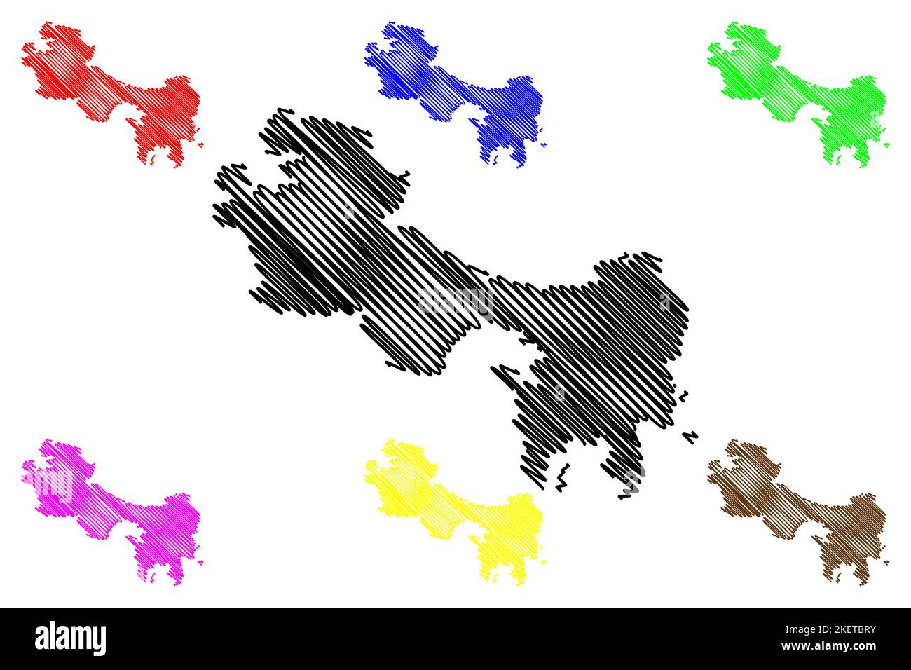 Leipsoi island (Hellenic Republic, Greece) map vector illustration ...