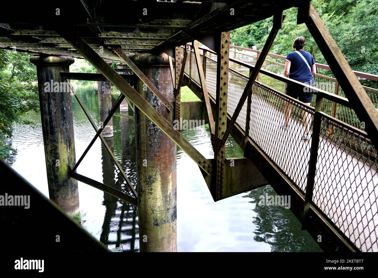 Ruined old bridge in South Wales Stock Photo - Alamy