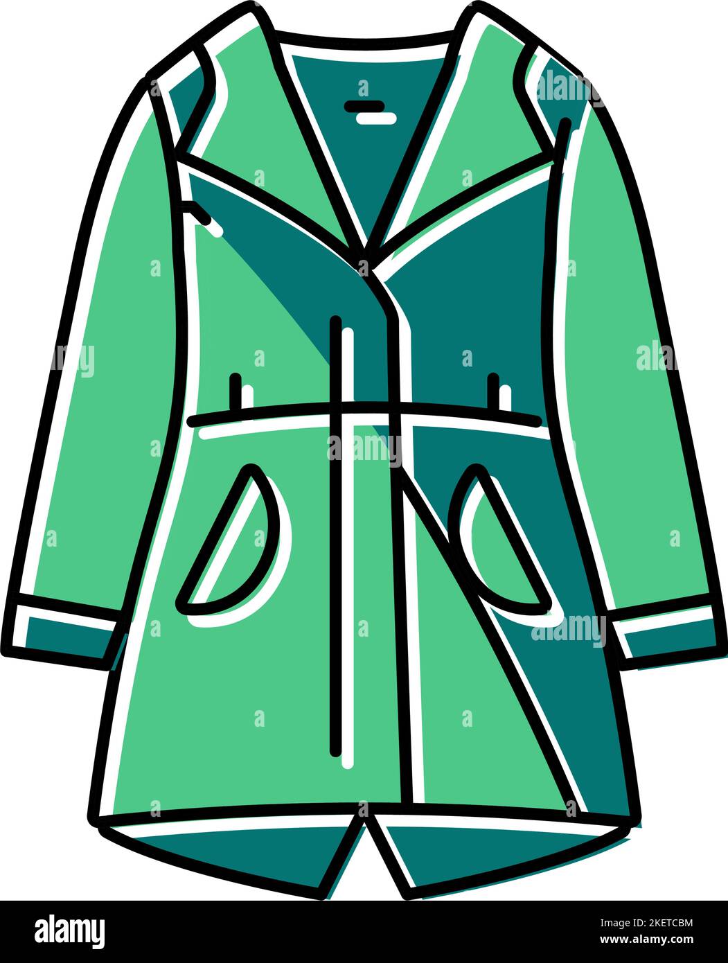 evening coat outerwear female color icon vector illustration Stock ...