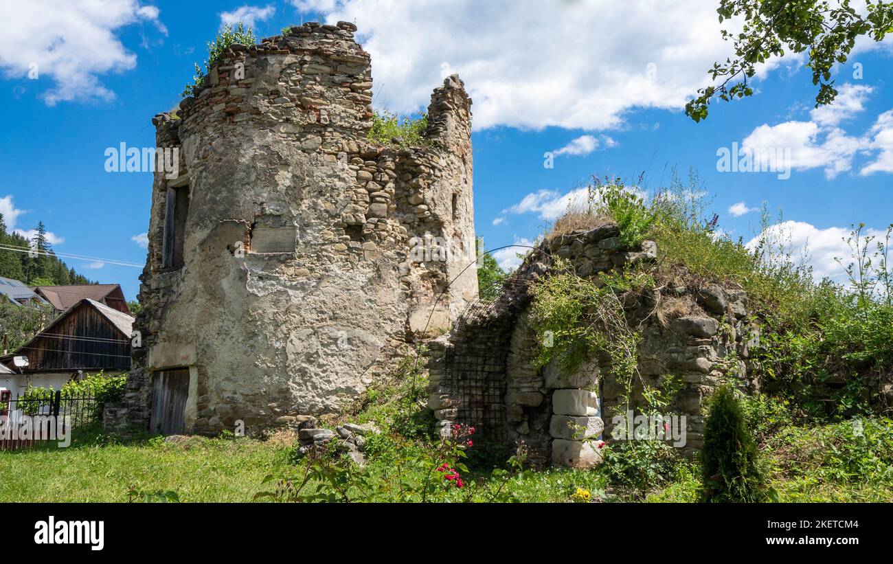 Palatul Cnejilor ( Cnejilor Palace ), forgotten castle next to lake ...