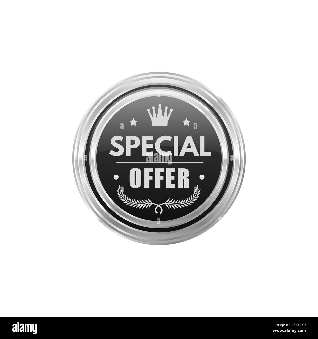 Bargain offer sign round Black and White Stock Photos & Images - Alamy