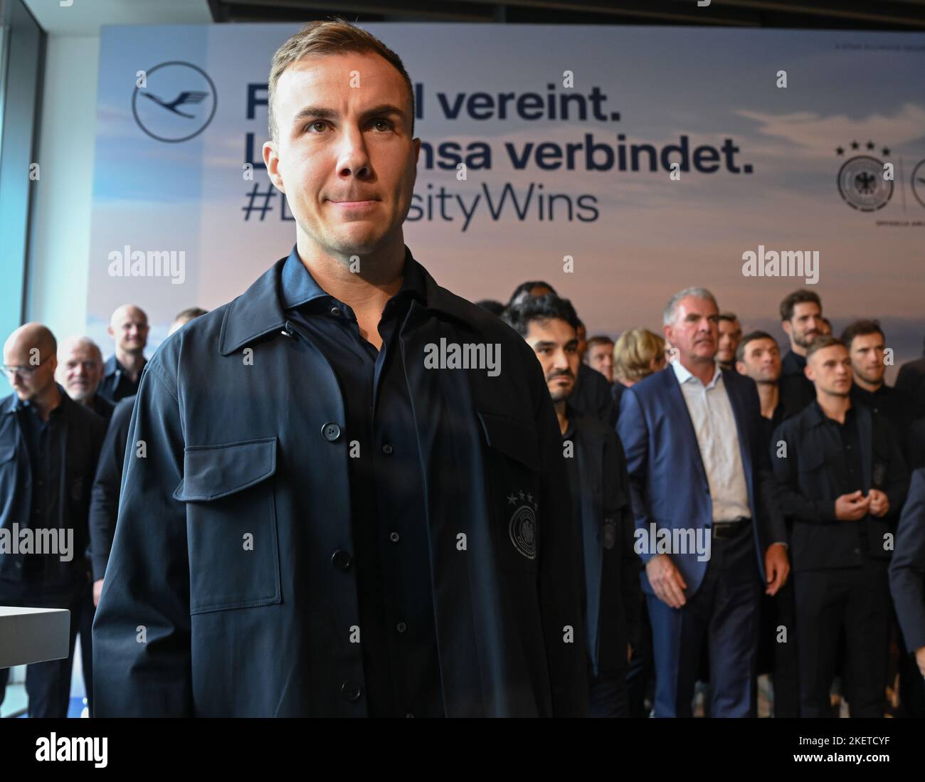 14 November 2022, Hessen, Frankfurt/Main: National team player Mario ...