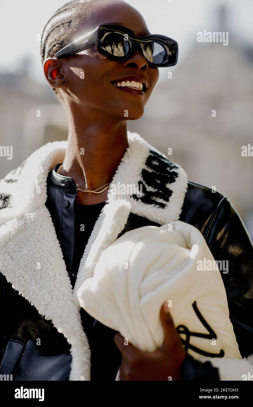 Street style, Model Mahany Pery after Chanel Spring Summer 2023 show ...