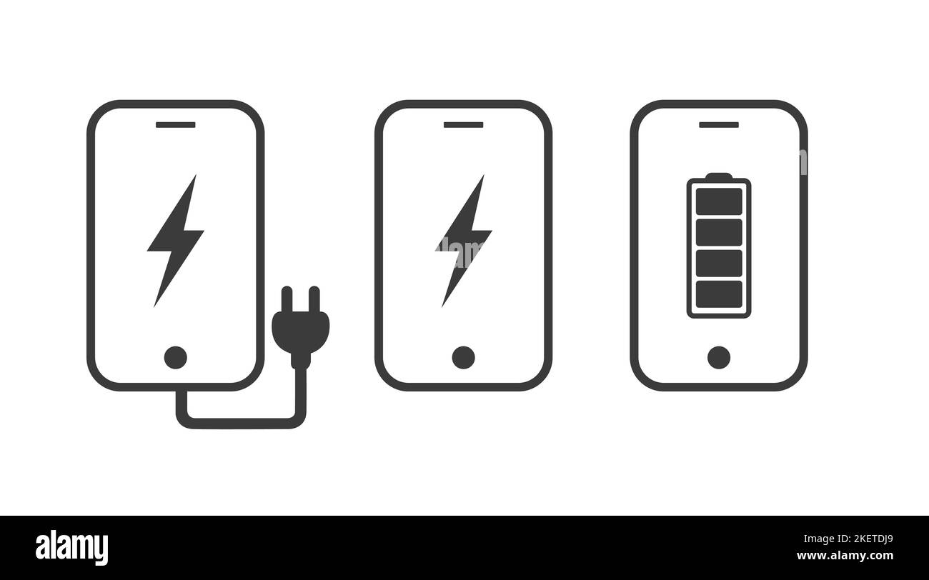 Smartphone Charge Icon. Vector isolated flat editable illustration ...
