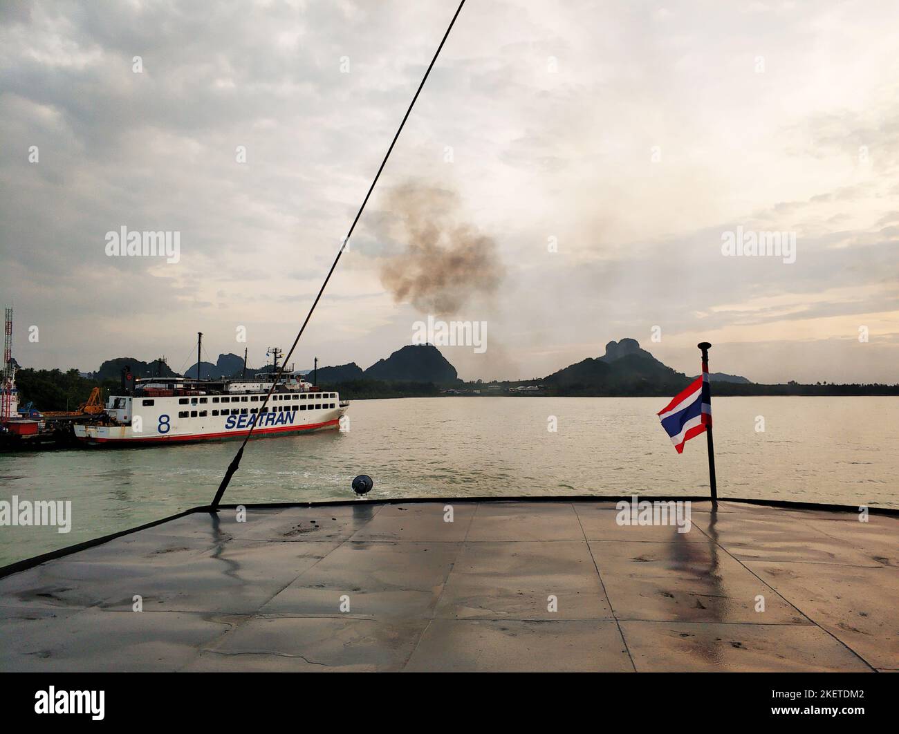 The passenger ferry sails on the sea. Samui, Thailand - 02.09.2020 ...