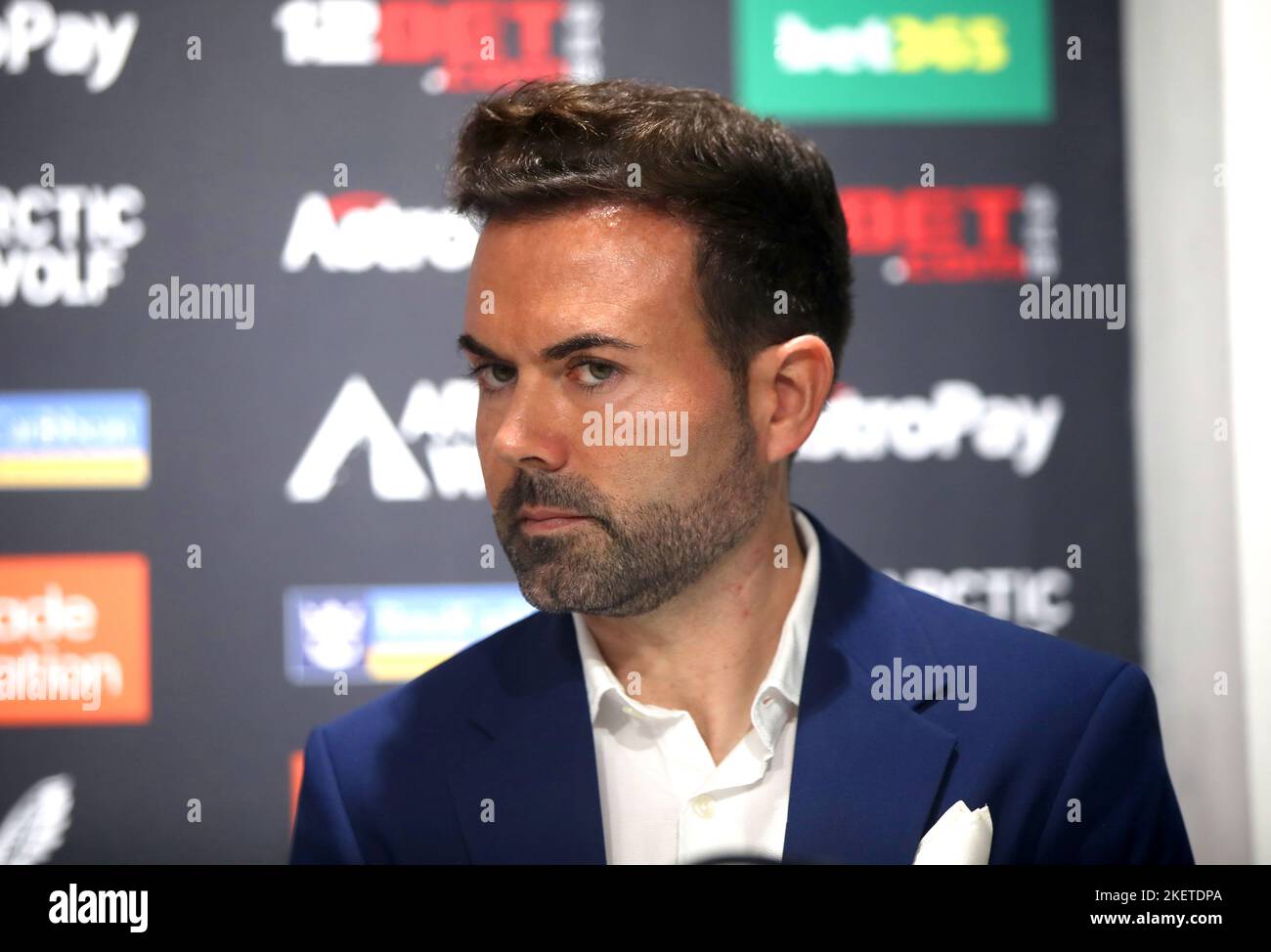 Edu Rubio during a press conference at the Molineux Stadium ...