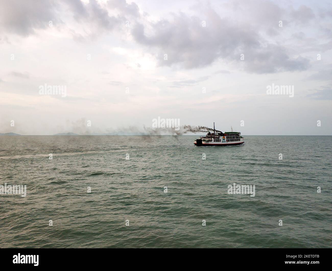 The passenger ferry sails on the sea. Samui, Thailand - 02.09.2020 ...