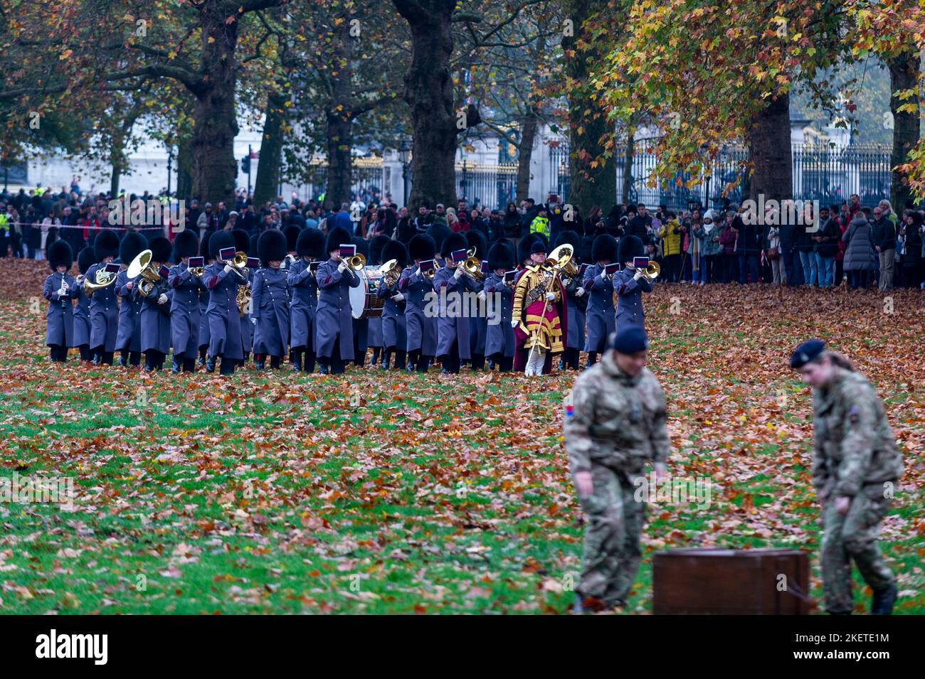 London, UK. 14 November 2022. The Band of the Scots Guards, perform ...