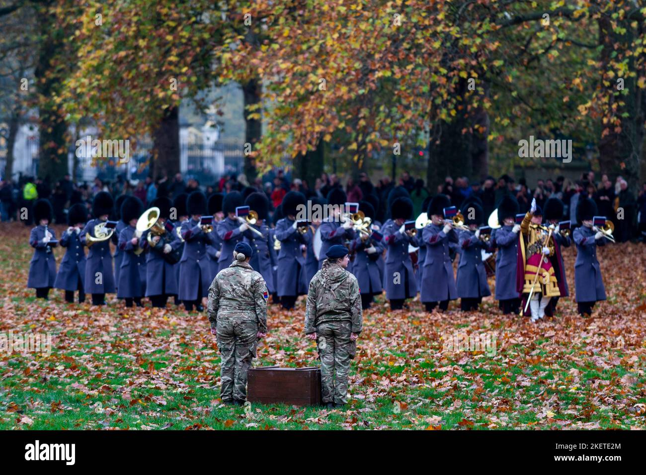 London, UK. 14 November 2022. The Band of the Scots Guards, perform ...