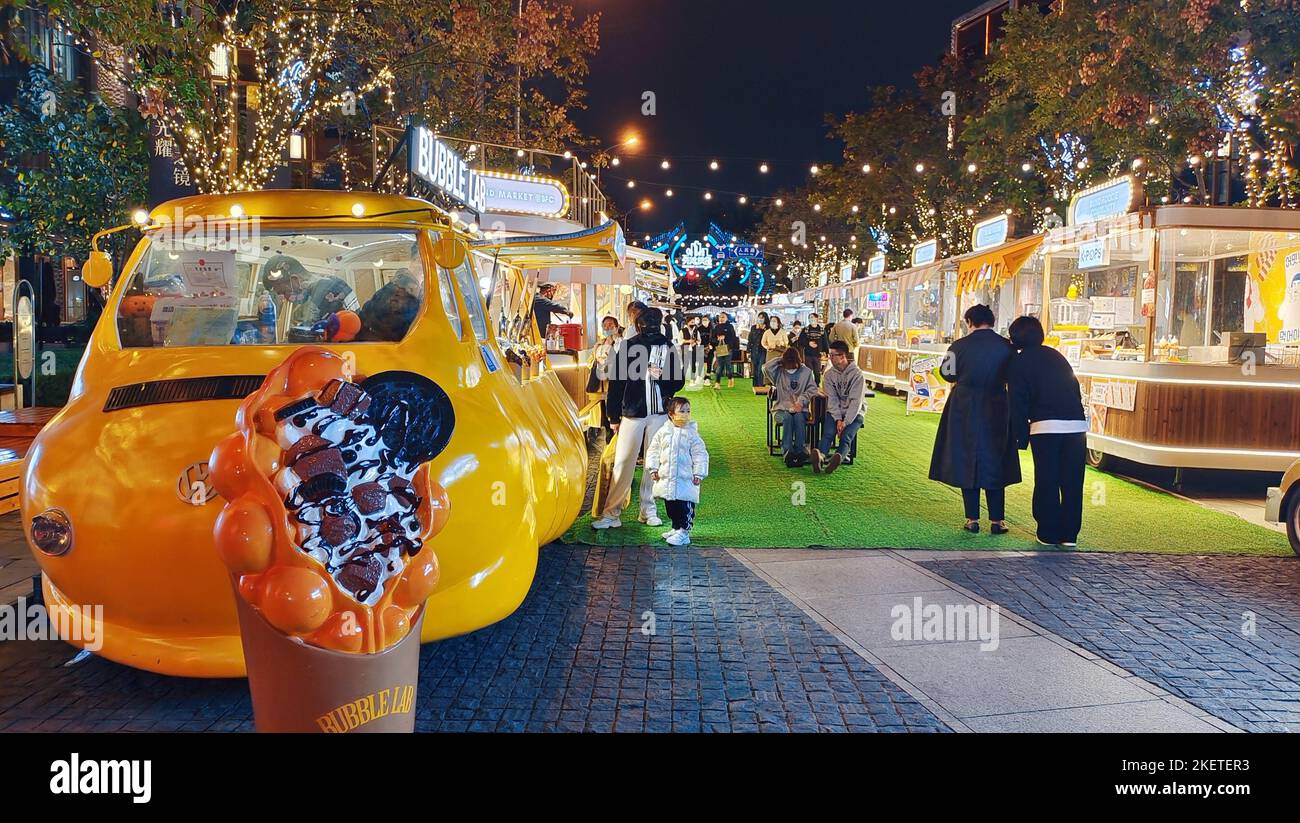 SHANGHAI, CHINA - NOVEMBER 13, 2022 - Christmas themed market at ...