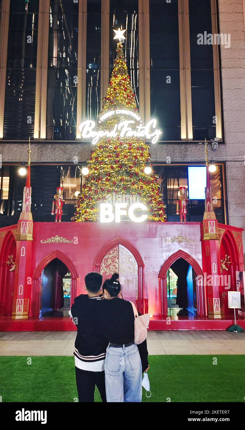 SHANGHAI, CHINA - NOVEMBER 13, 2022 - Christmas themed market at ...