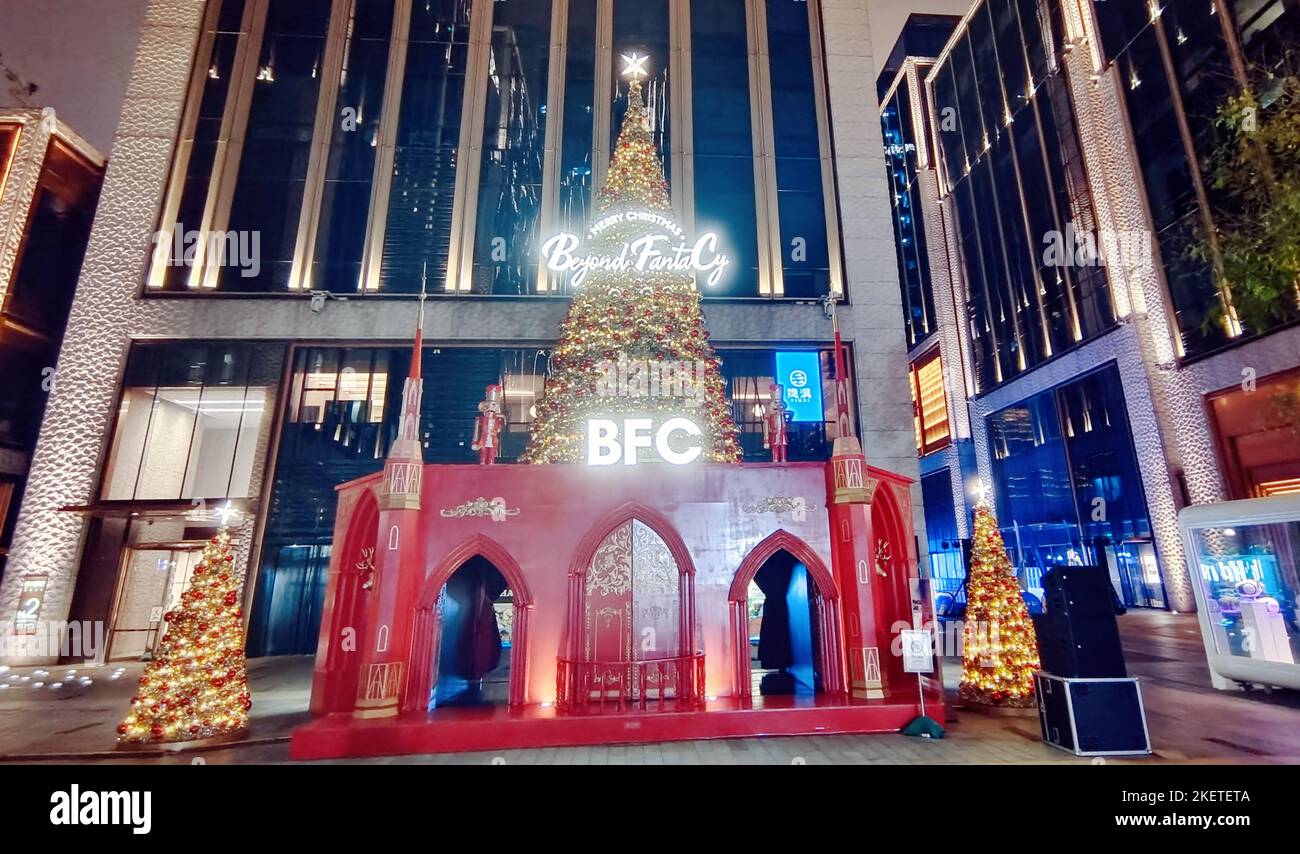 SHANGHAI, CHINA - NOVEMBER 13, 2022 - Christmas themed market at ...
