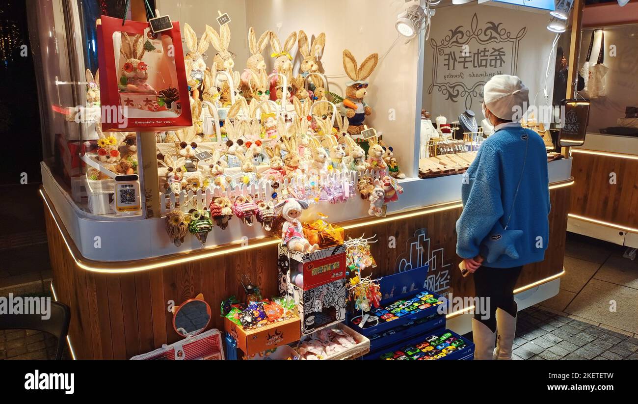 SHANGHAI, CHINA - NOVEMBER 13, 2022 - Christmas themed market at ...