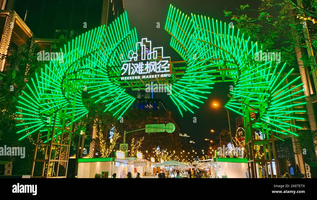 SHANGHAI, CHINA - NOVEMBER 13, 2022 - Christmas themed market at ...