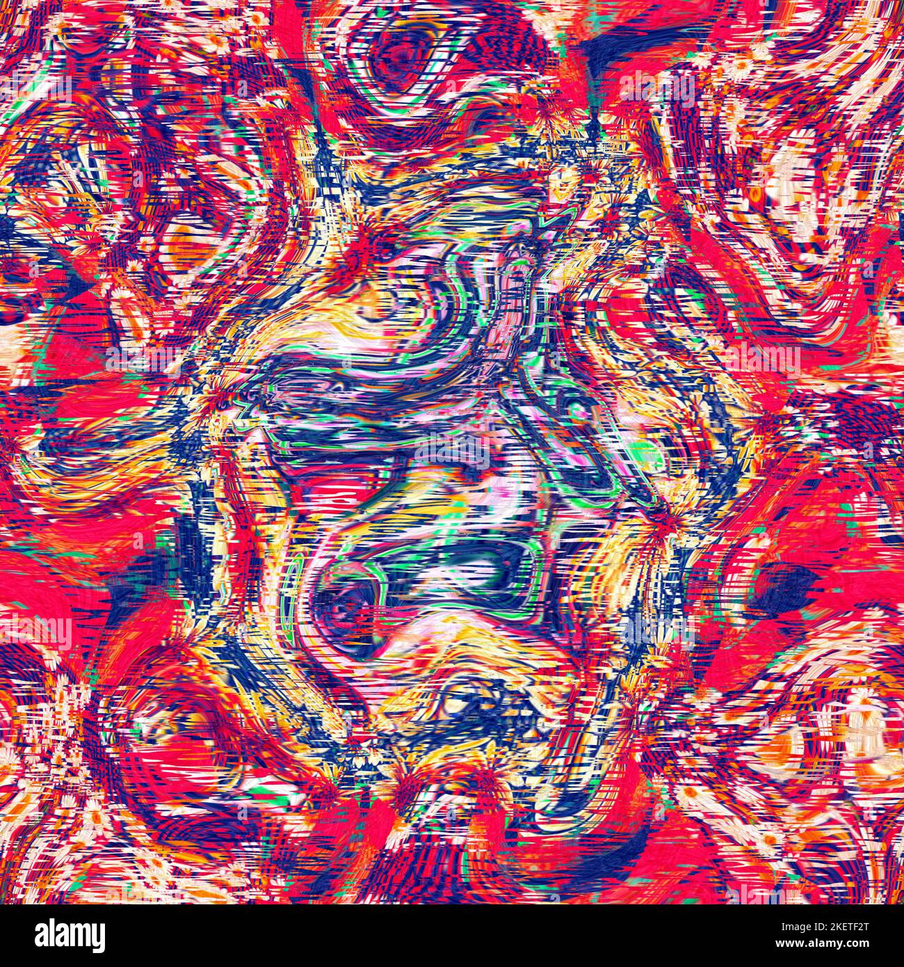 Vibrant pink distortion pattern. Bright colorful kitsch wallpaper for ...