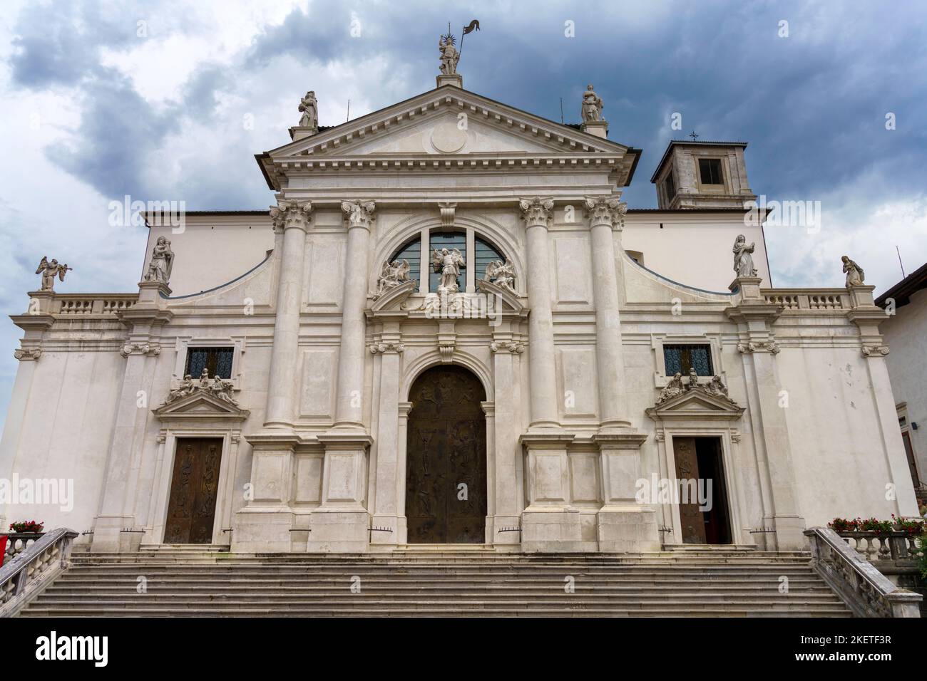 Exterior of historic buildings in San Daniele del Friuli, Udine ...