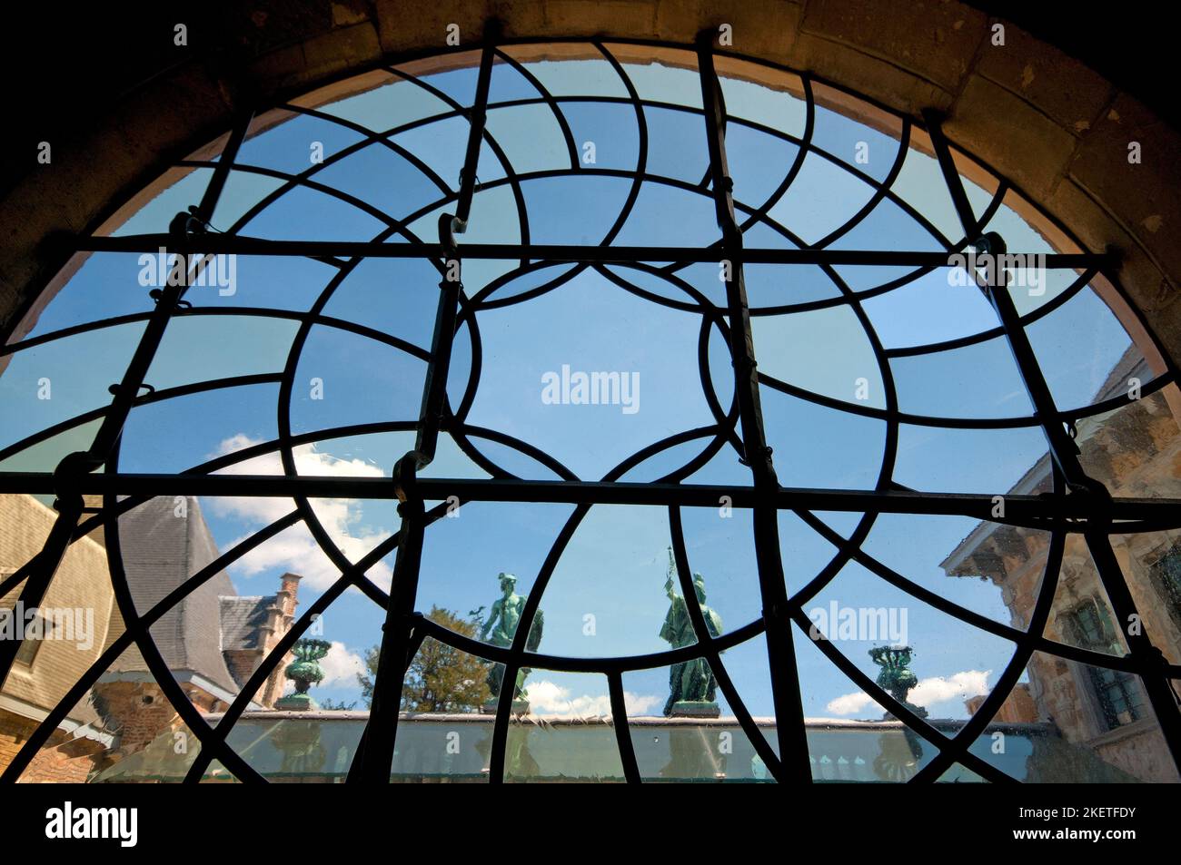 Round window in Rubens House-Museum, Antwerp (Flanders), Belgium Stock ...