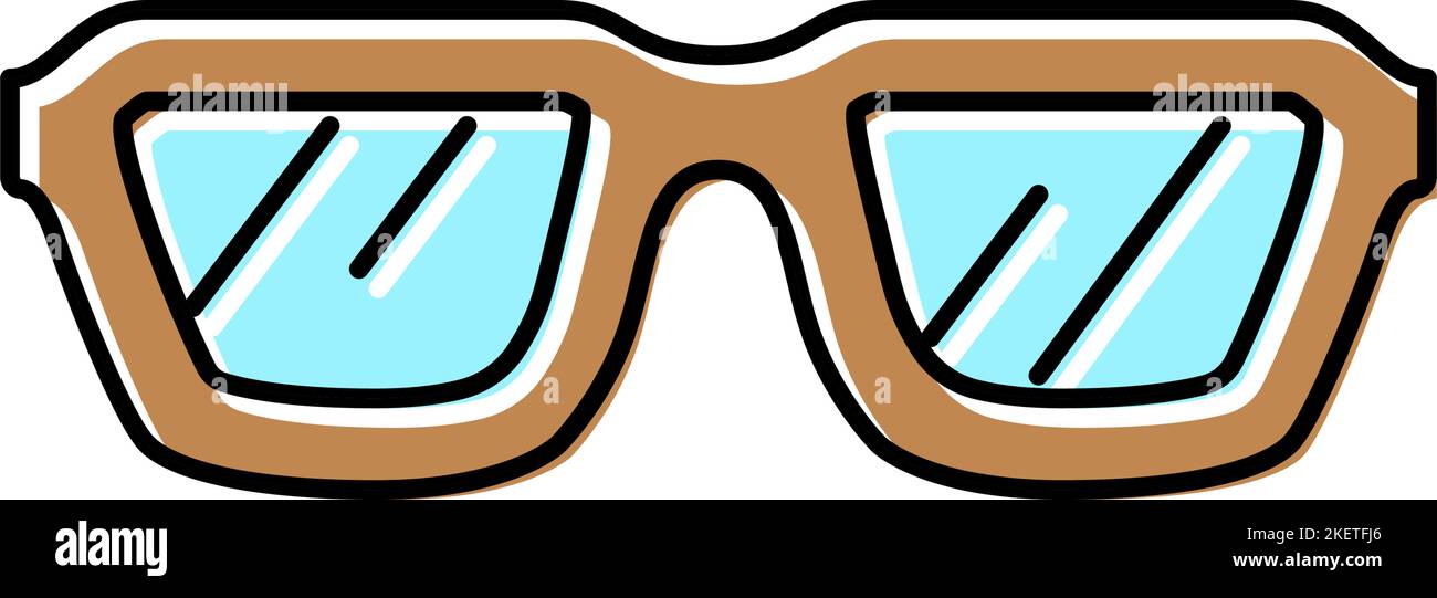 retro glasses optical color icon vector illustration Stock Vector Image ...