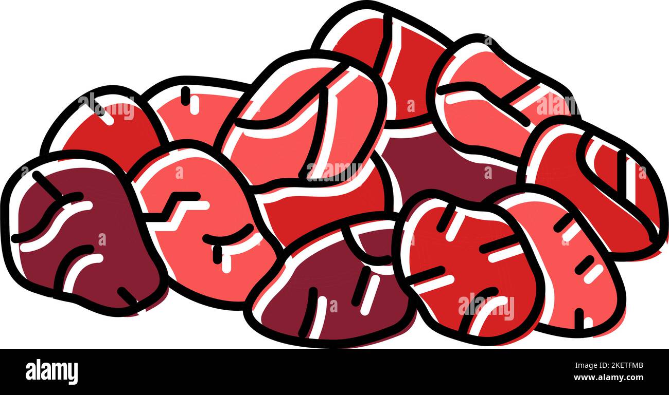 cranberry dried fruit color icon vector illustration Stock Vector Image ...