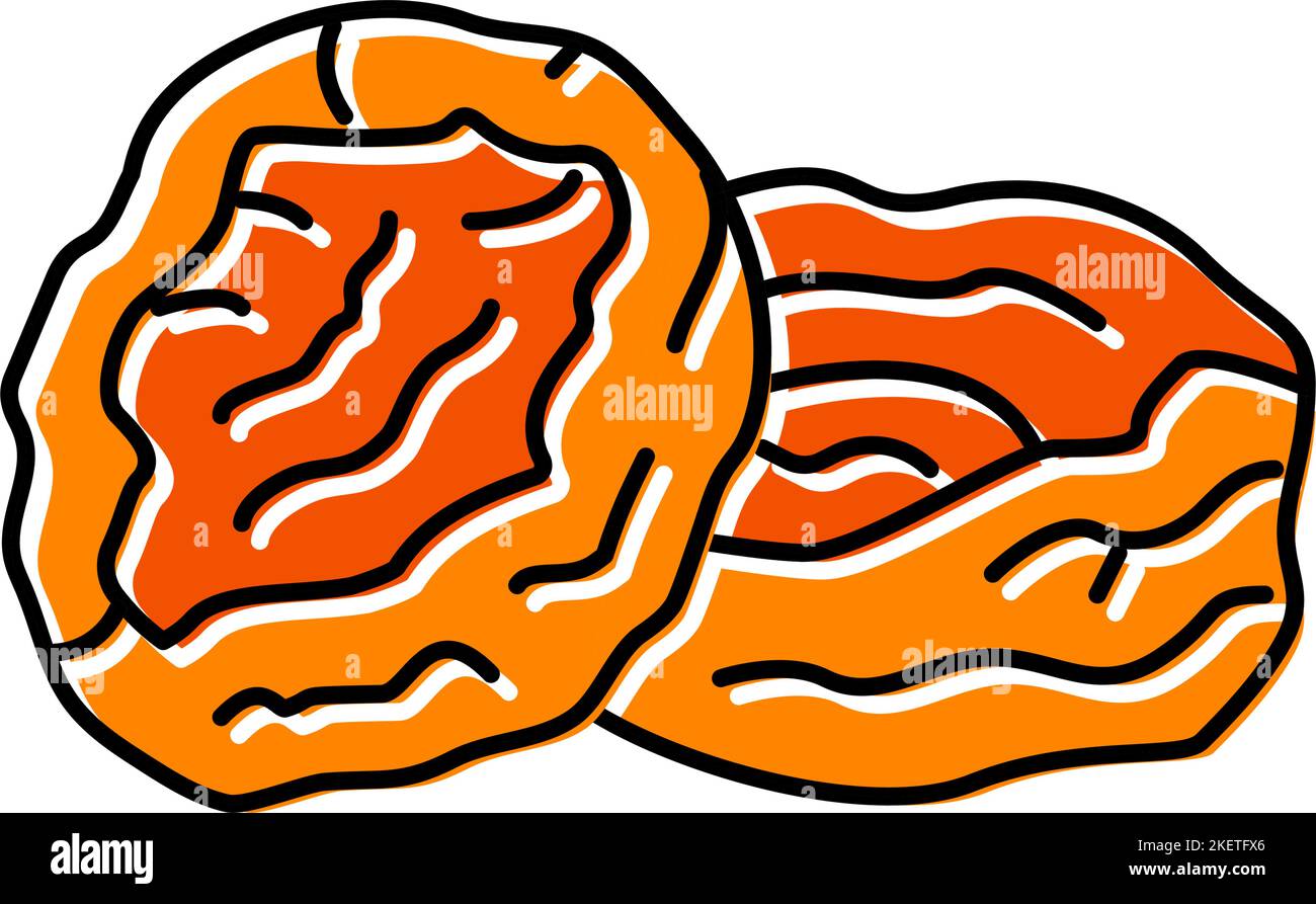 apricot dried fruit color icon vector illustration Stock Vector Image ...