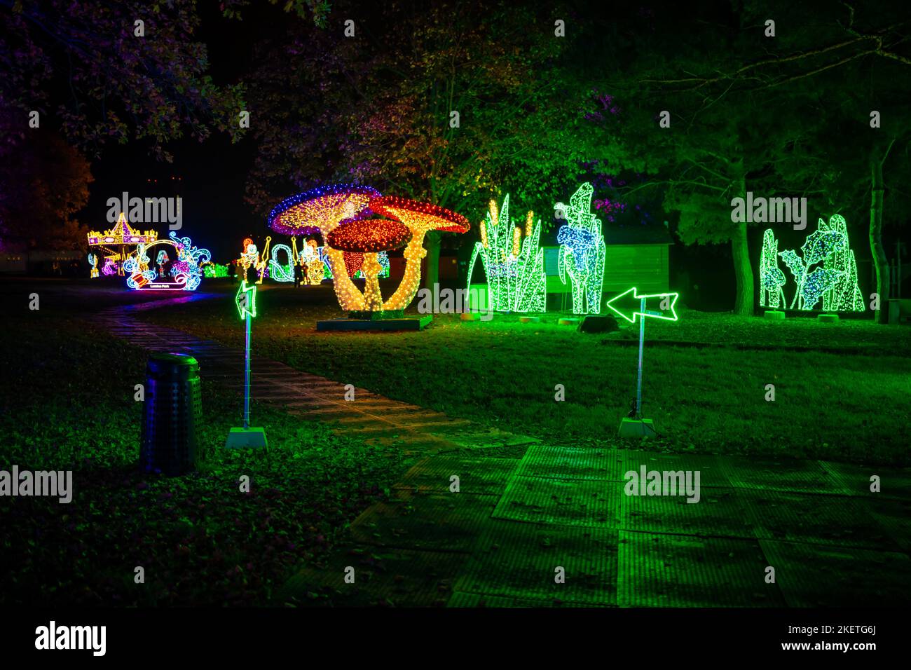 Prague, Czech republic - November 9, 2022: People are walking in Lumina ...