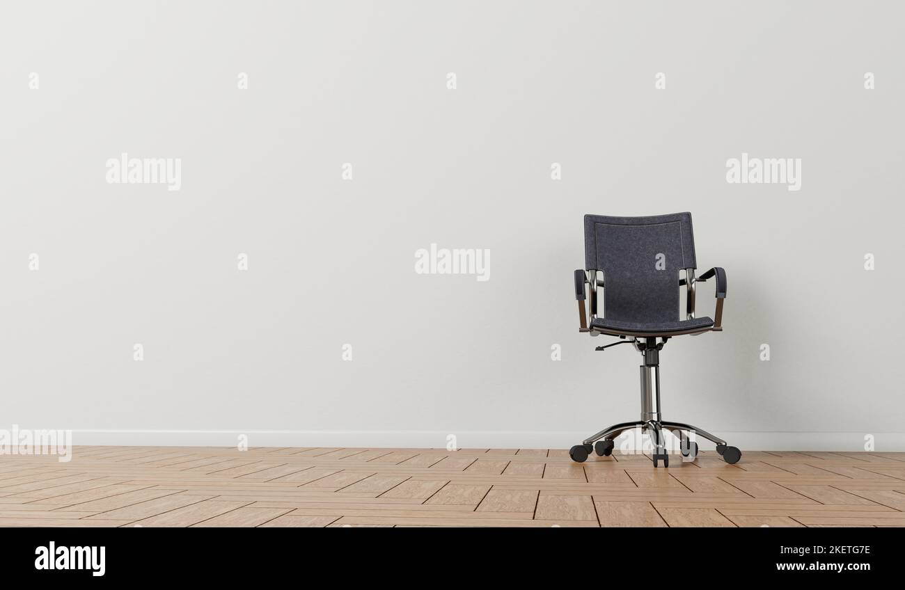 Empty office chair in a modern office space. 3D Rendering Stock Photo ...