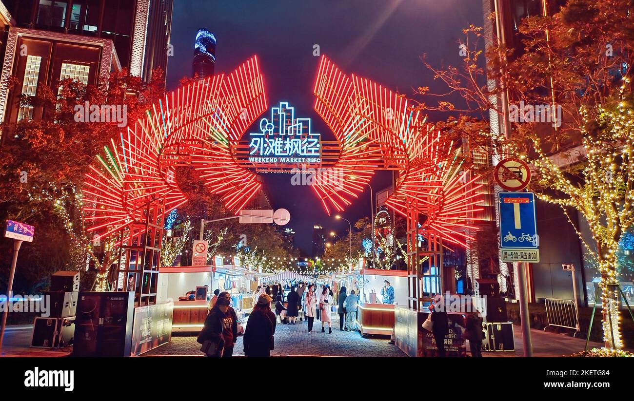 SHANGHAI, CHINA - NOVEMBER 13, 2022 - Christmas themed market at ...