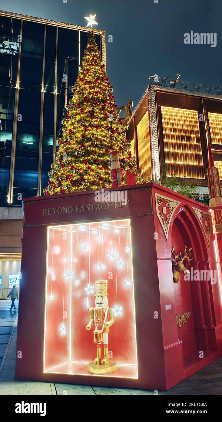 SHANGHAI, CHINA - NOVEMBER 13, 2022 - Christmas themed market at ...
