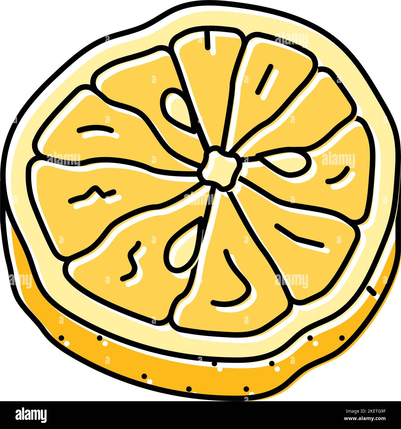 lemon dried fruit color icon vector illustration Stock Vector Image ...