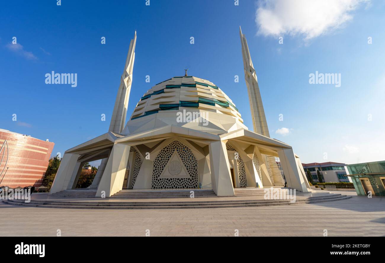 Exterior view of the Marmara University Faculty of Theology Mosque in ...
