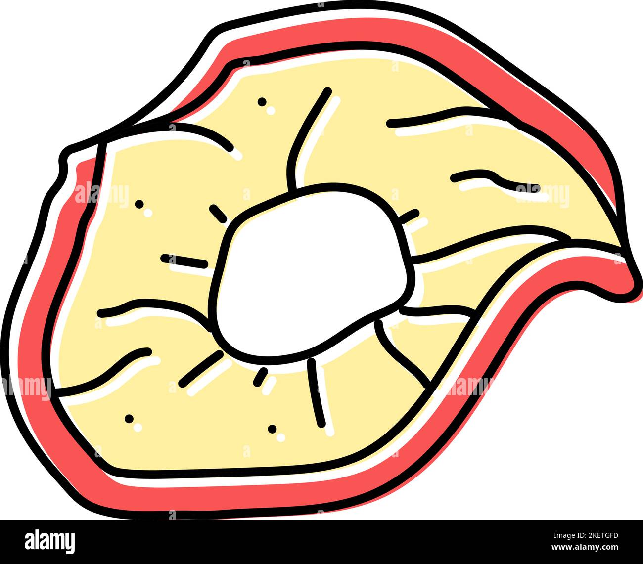Apple Dried Fruit Color Icon Vector Illustration Stock Vector Image And Art Alamy