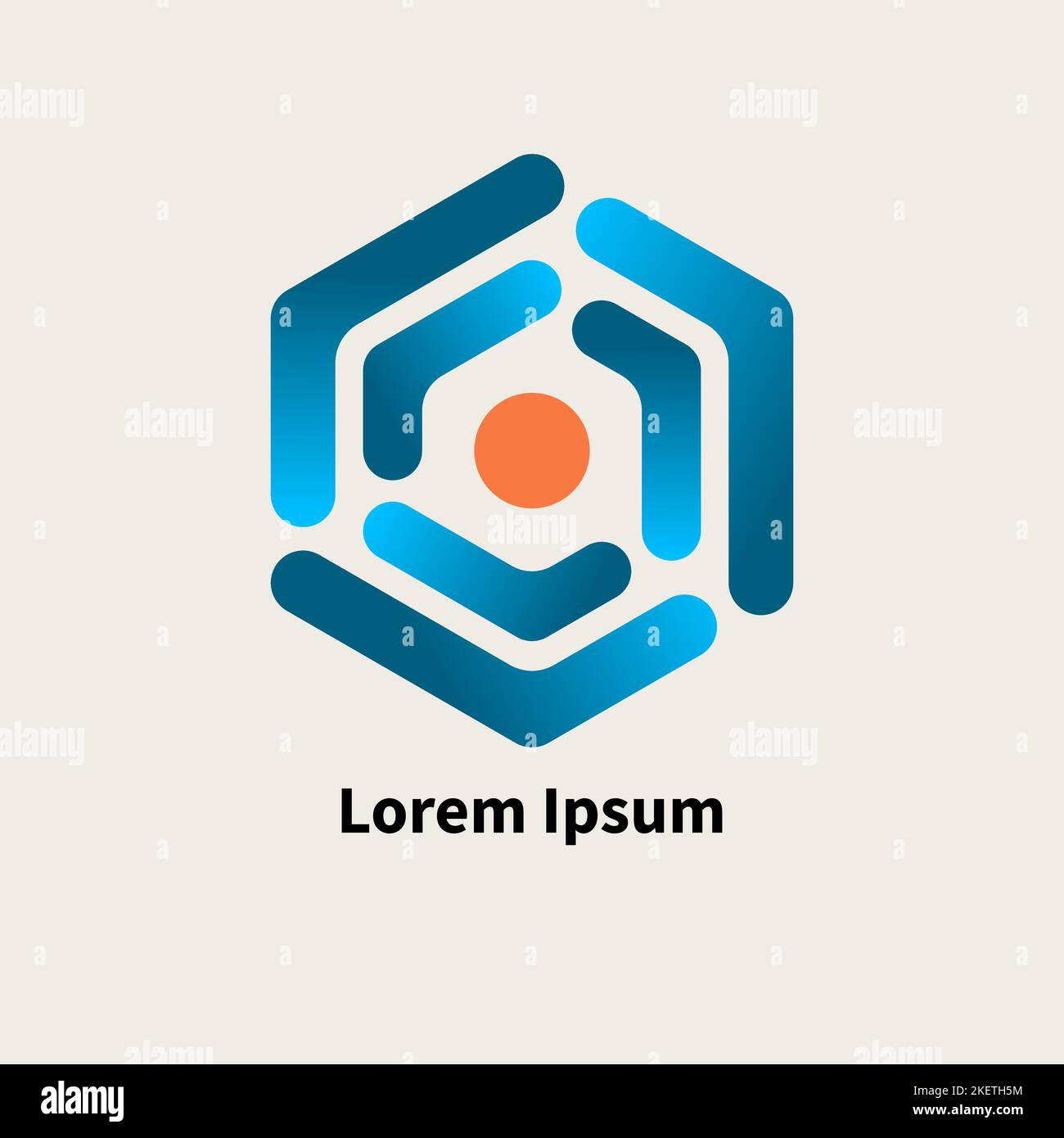 Technology logo, techno icon, hexagon. Hexagonal shape, business ...