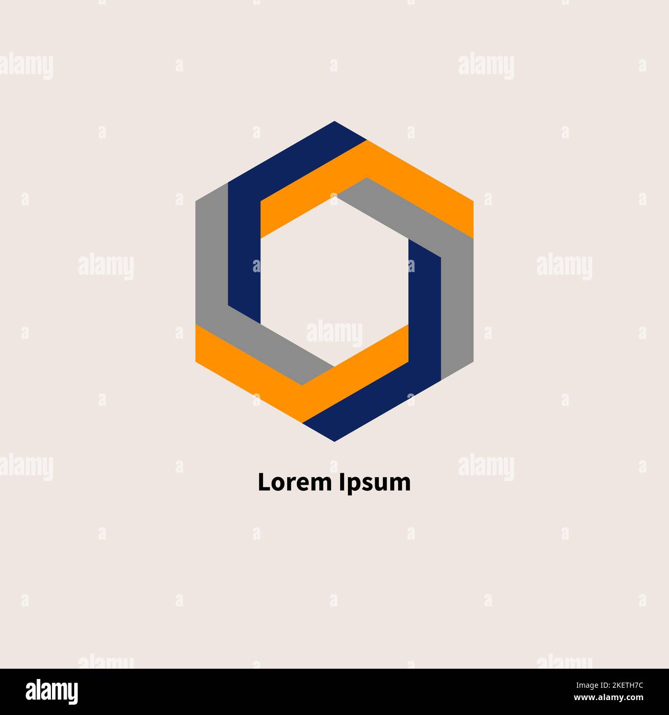 Hexagon logo, hexagonal icon for business. Design element, production ...