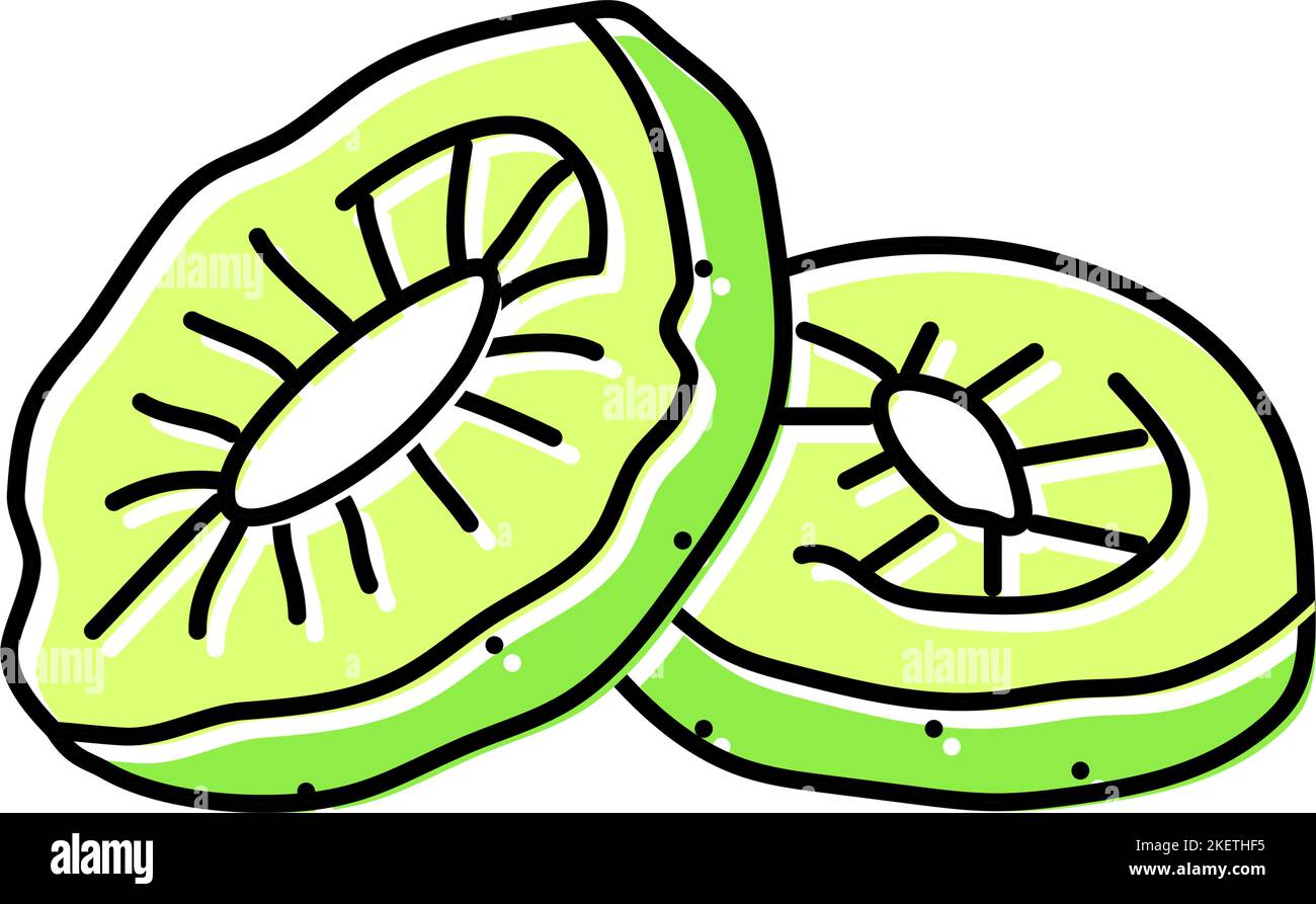 kiwi dried fruit color icon vector illustration Stock Vector Image ...