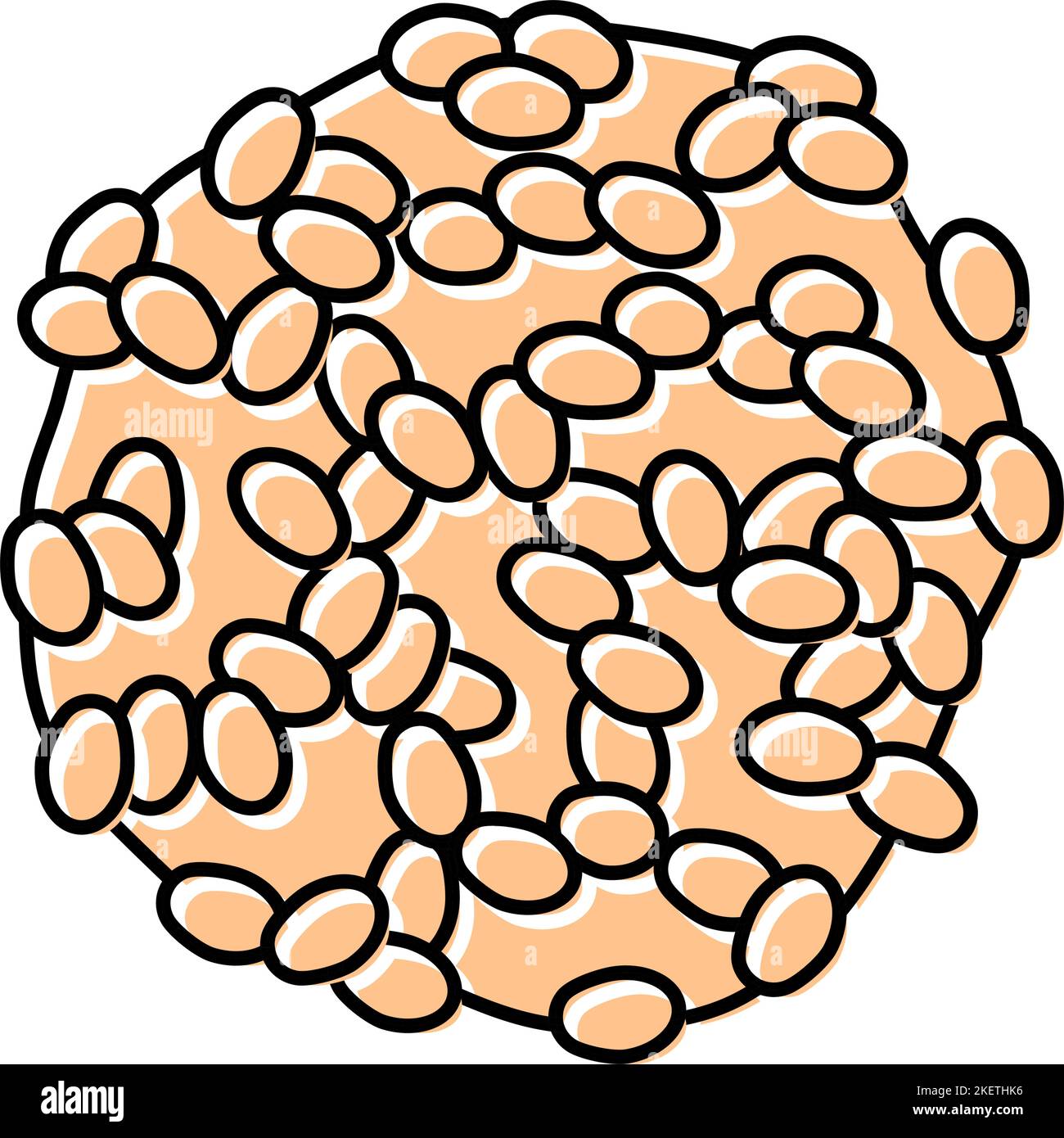 barley grain pile peeled color icon vector illustration Stock Vector ...