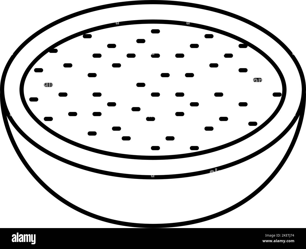 bowl barley grain line icon vector illustration Stock Vector Image ...