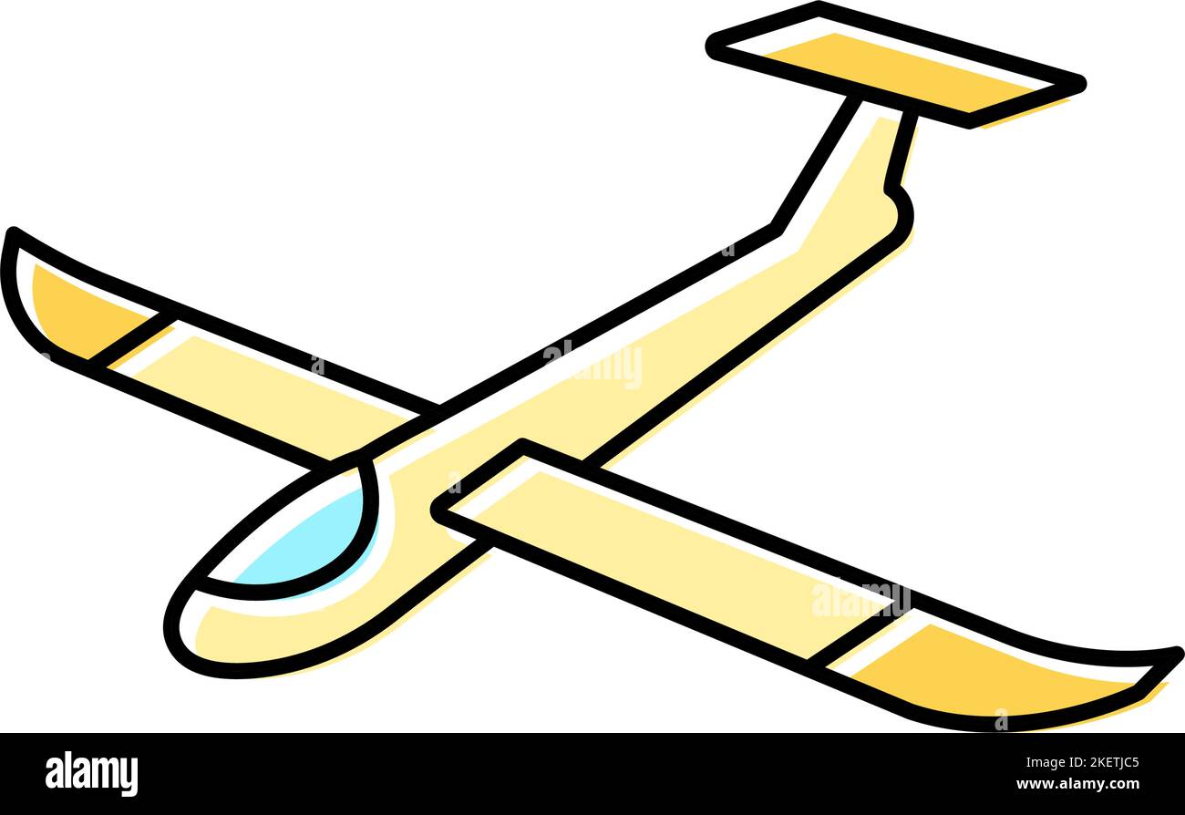 glider airplane aircraft color icon vector illustration Stock Vector ...