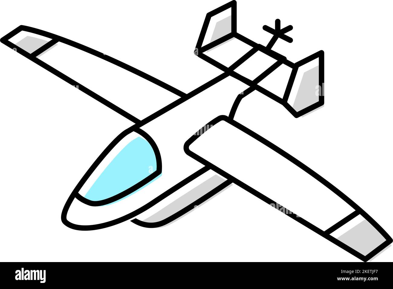 amphibious airplane aircraft color icon vector illustration Stock ...