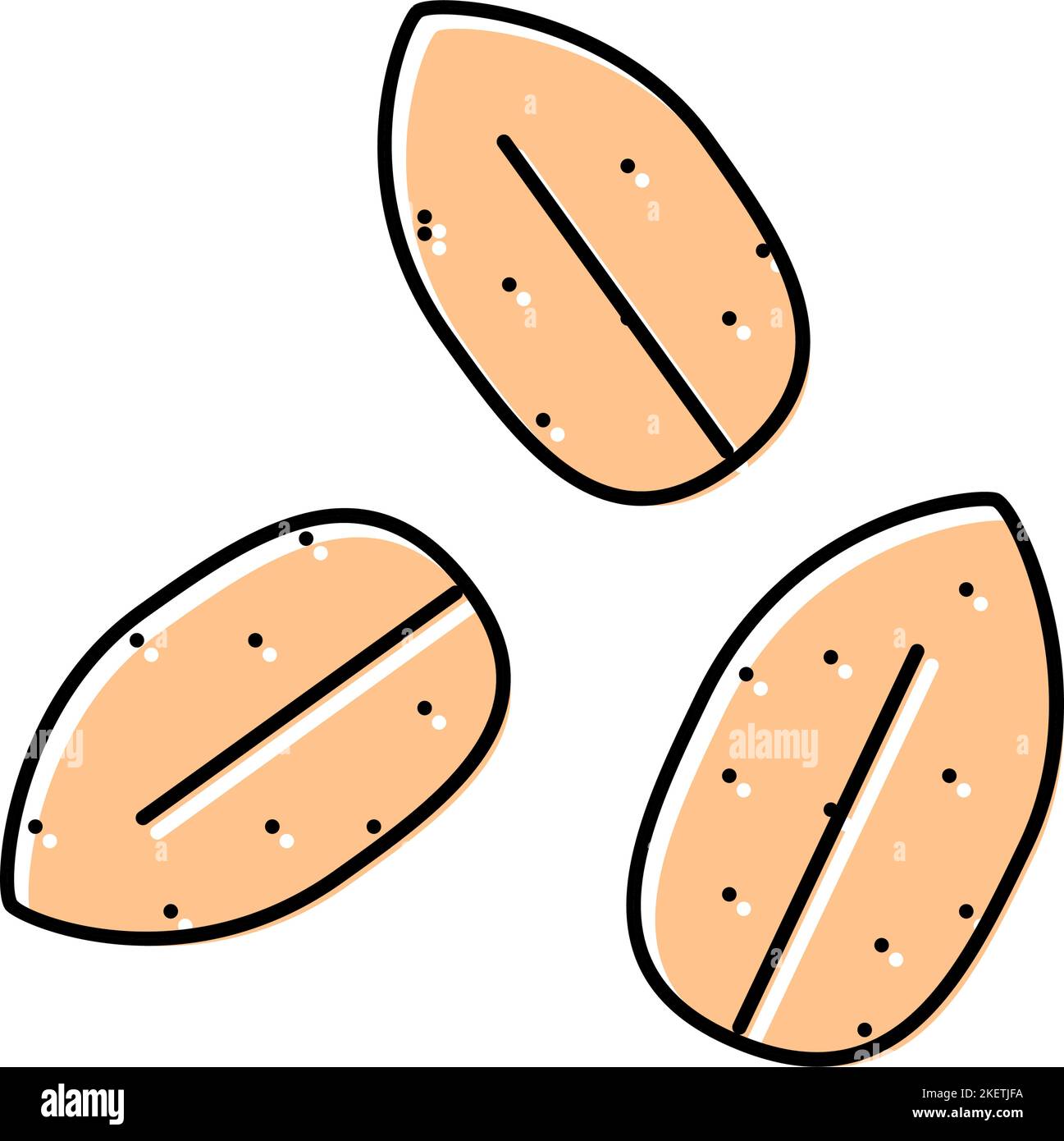 barley grain peeled color icon vector illustration Stock Vector Image ...
