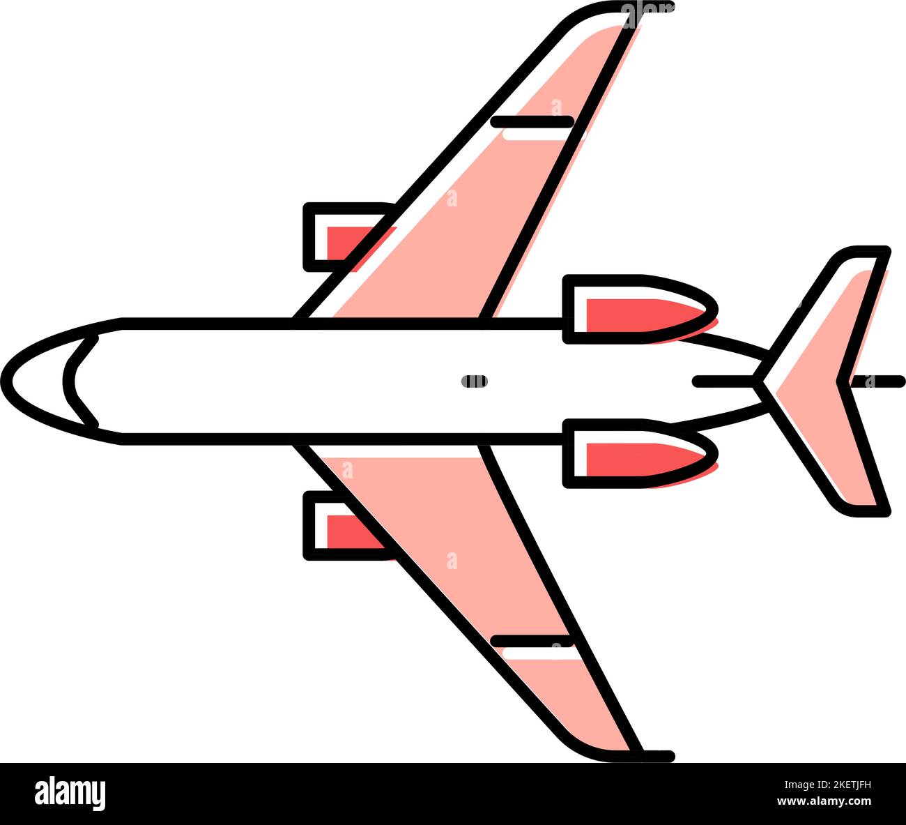 transport airplane aircraft color icon vector illustration Stock Vector ...