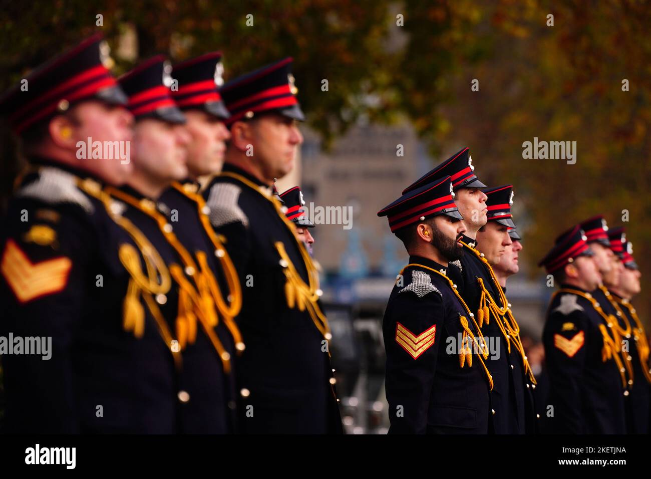 The Honourable Artillery Company line up after firing a 62 Gun Royal ...