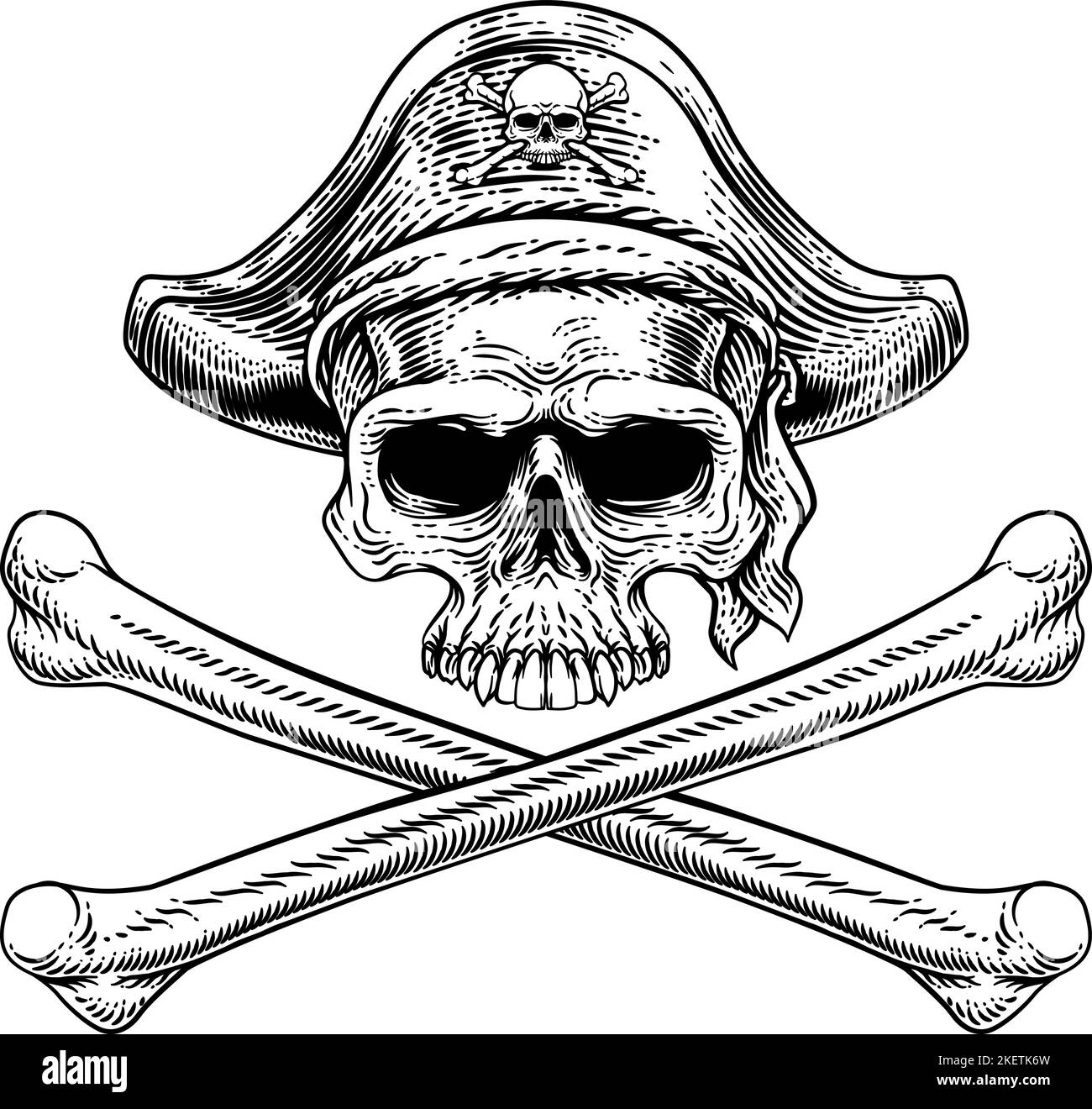 Pirate Skull Crossbones Skeleton Grim Reaper Stock Vector Image & Art ...