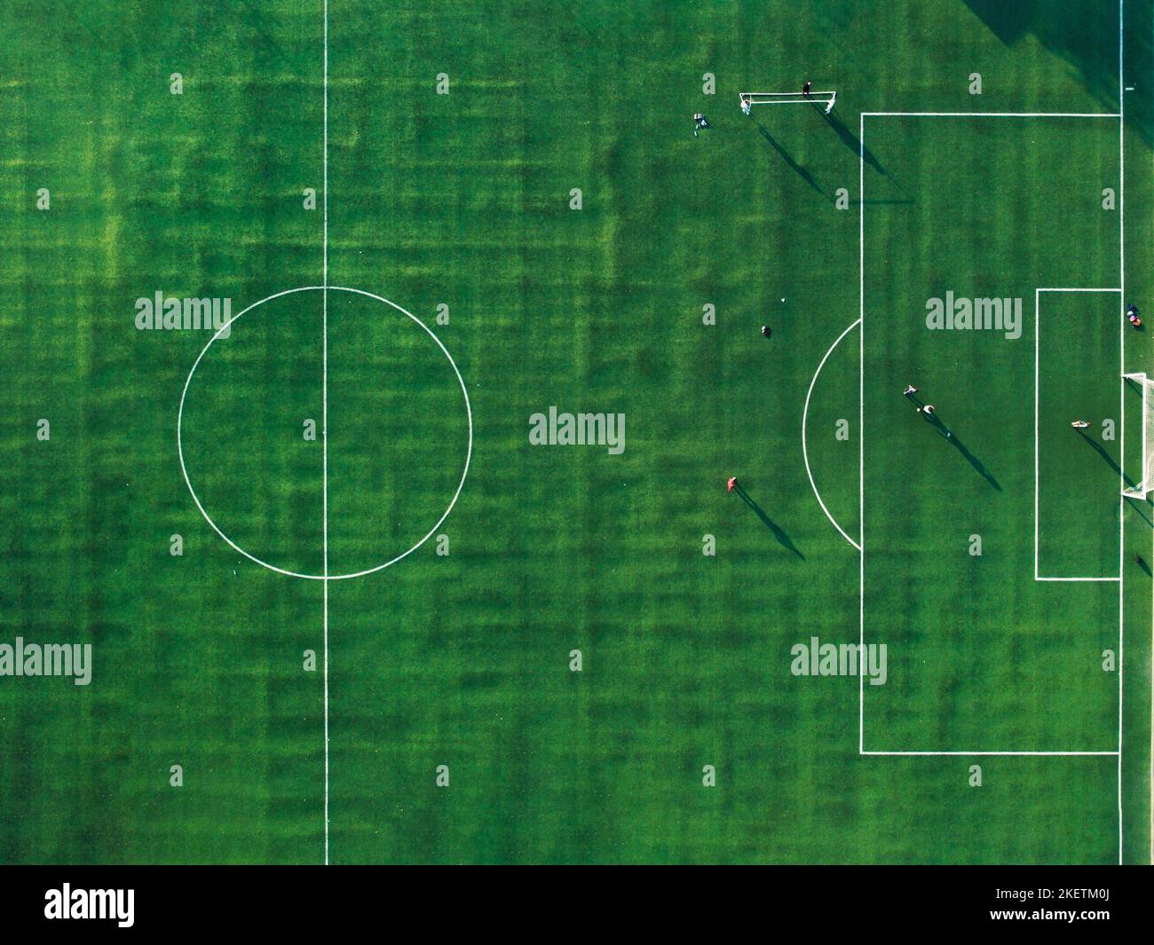 Soccer training seen from above Stock Photo - Alamy