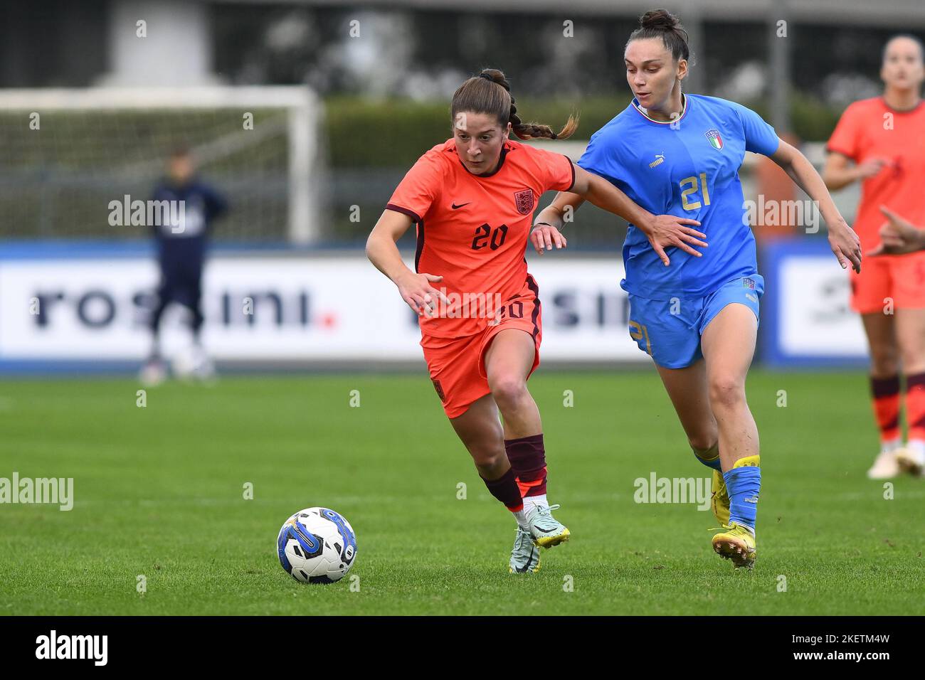 Ruby Grant of England WU23 and Valentina Gallazzi of Italy WU23 during ...