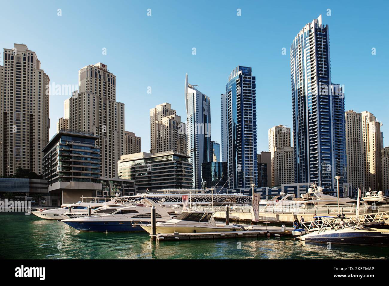 Dubai Marina at sunset Stock Photo - Alamy