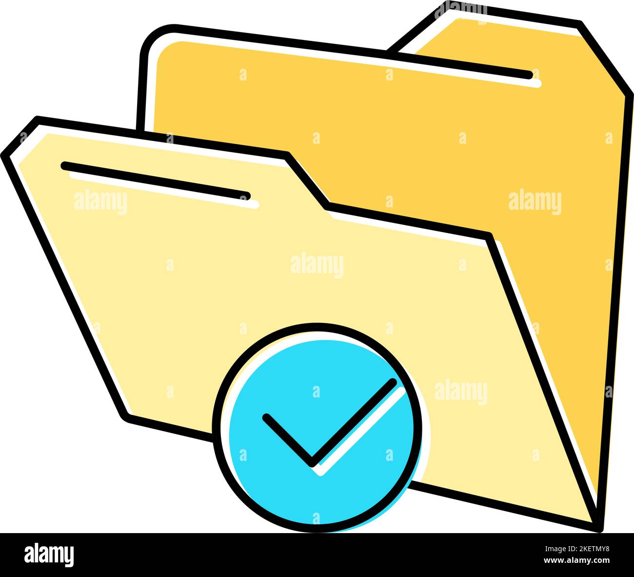 open folder color icon vector illustration Stock Vector Image & Art - Alamy
