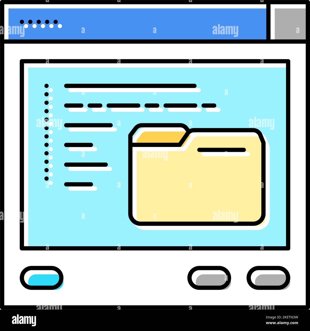 browse folder color icon vector illustration Stock Vector Image & Art ...