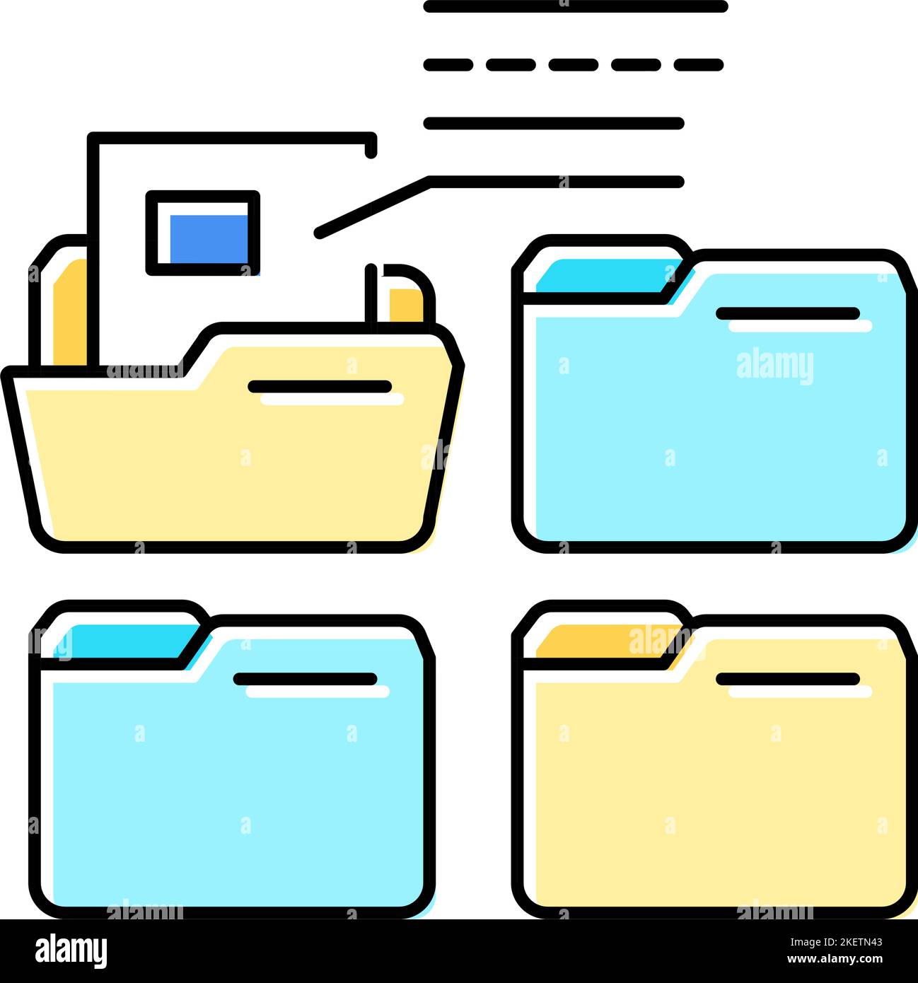 project folder color icon vector illustration Stock Vector Image & Art ...