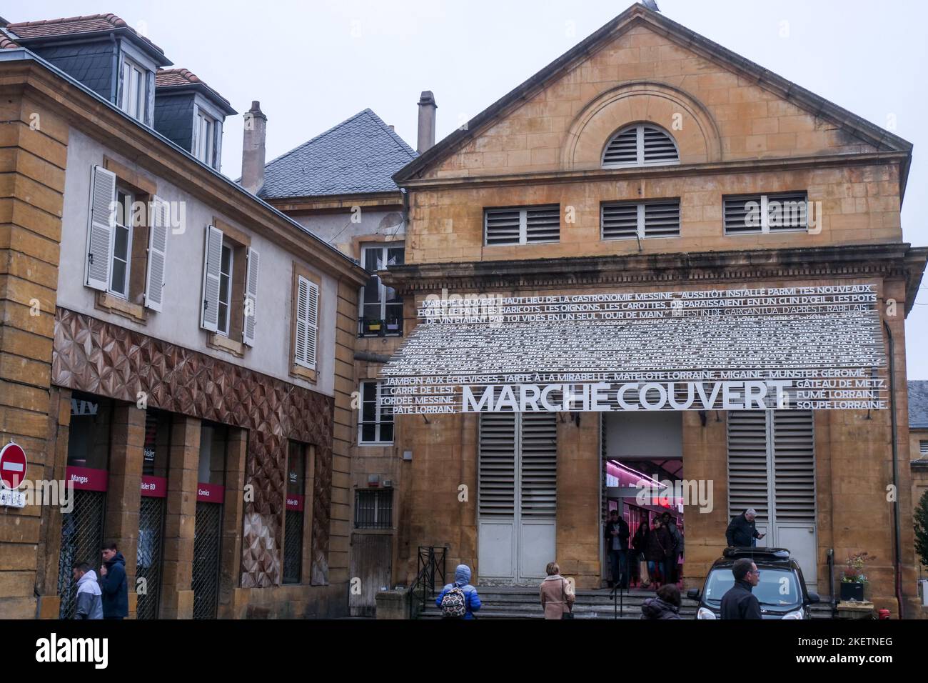 Covered market, Metz, Moselle, Lorraine, Grand Est region, France Stock ...